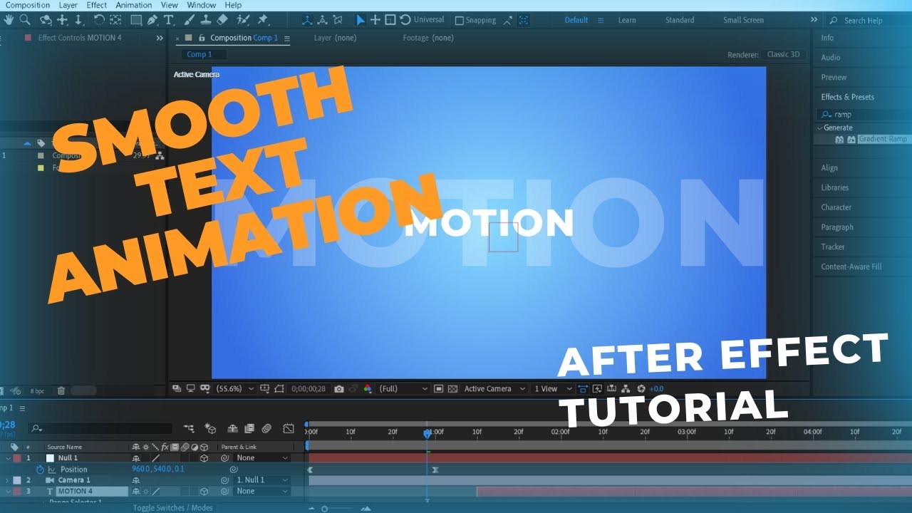 After Effect Tutorial Smooth Text Animation Motion Graphic Youtube