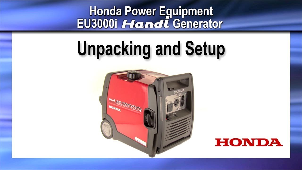 Eu3000i Handi Generator Unpacking And Setup Youtube