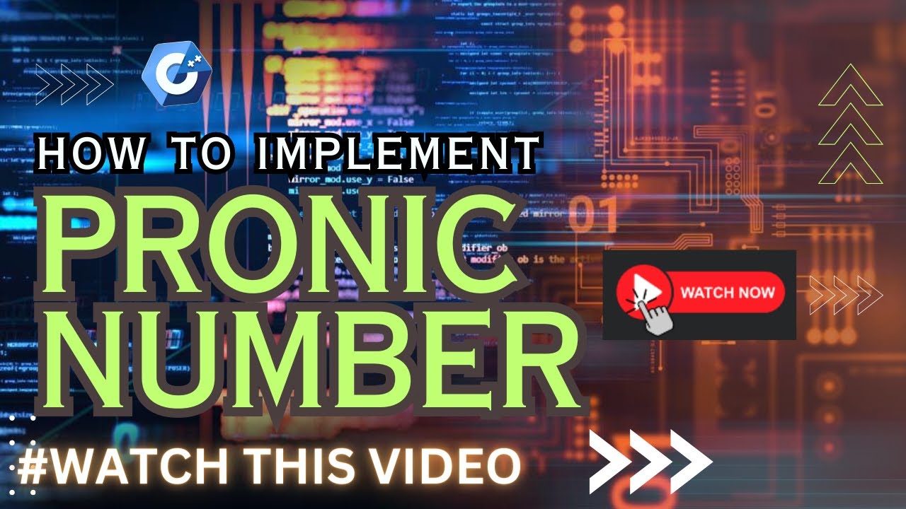 Pronic Number Implementation In C Youtube