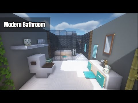 Minecraft Modern Bathroom Design Tutorial Youtube