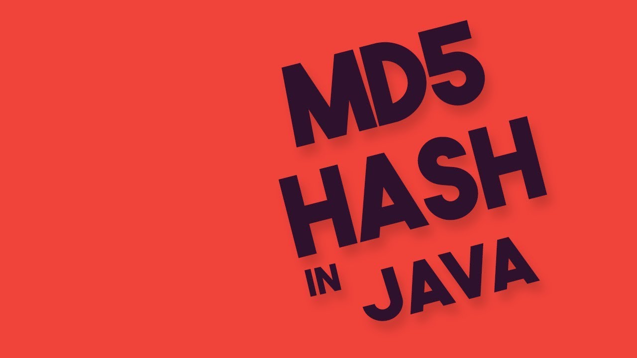 Md5 Hash In Java Youtube