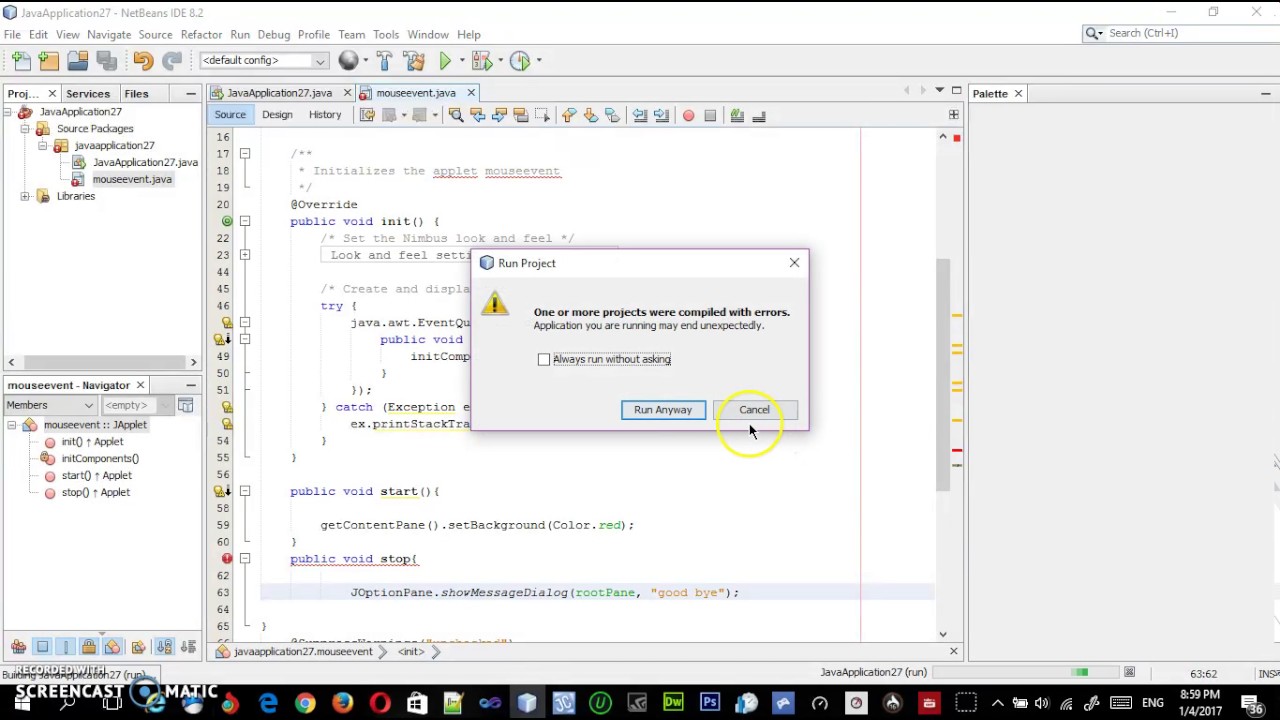 Java Applet شرح Youtube