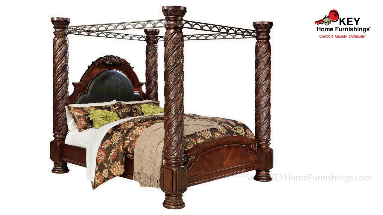 Ashley North Shore King Canopy Bed B553krb Key Home Youtube