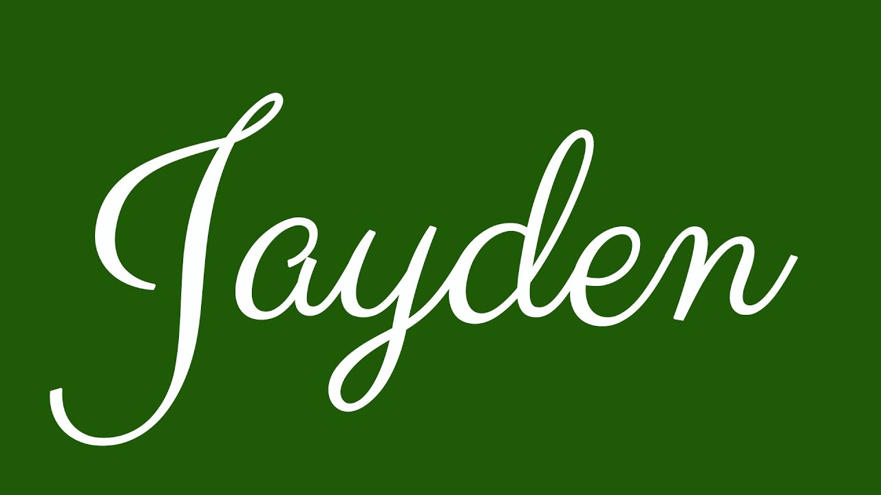 Learn How To Sign The Name Jayden Stylishly In Cursive Writing Youtube