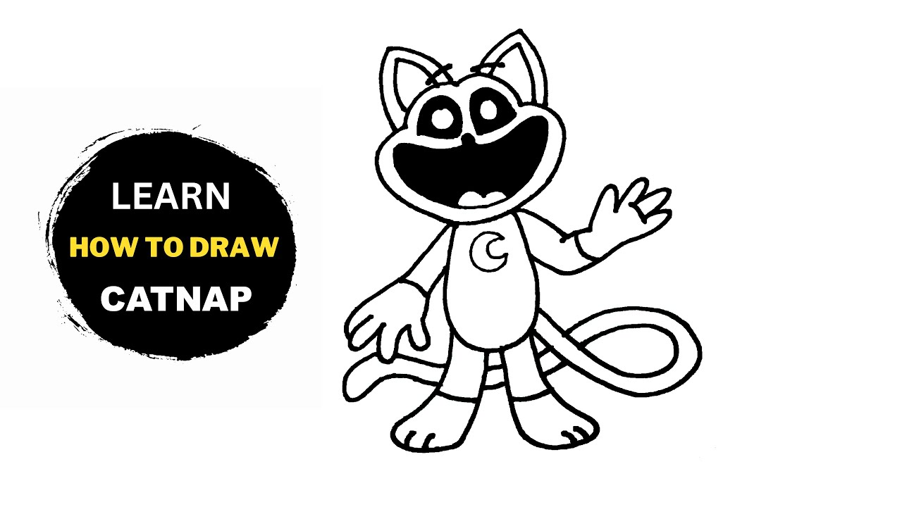 How To Draw Catnap Smiling Critters Catnap Drawing Draw Poppy