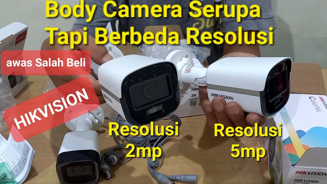 Unboxing Dan Review Perbedaan Type Kamera Cctv Hikvision 2mp 5mp Youtube