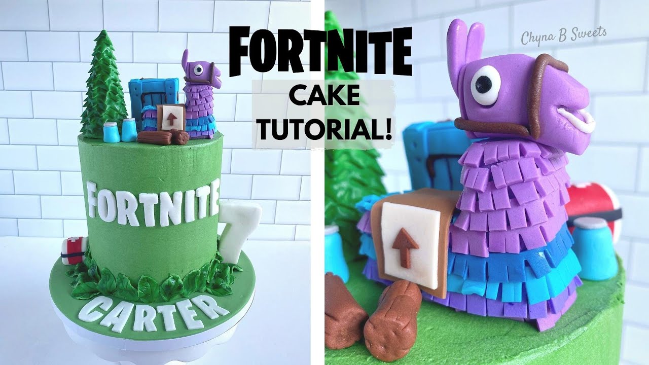 Fortnite Cake Tutorial Loot Llama Cake Topper Tutorial