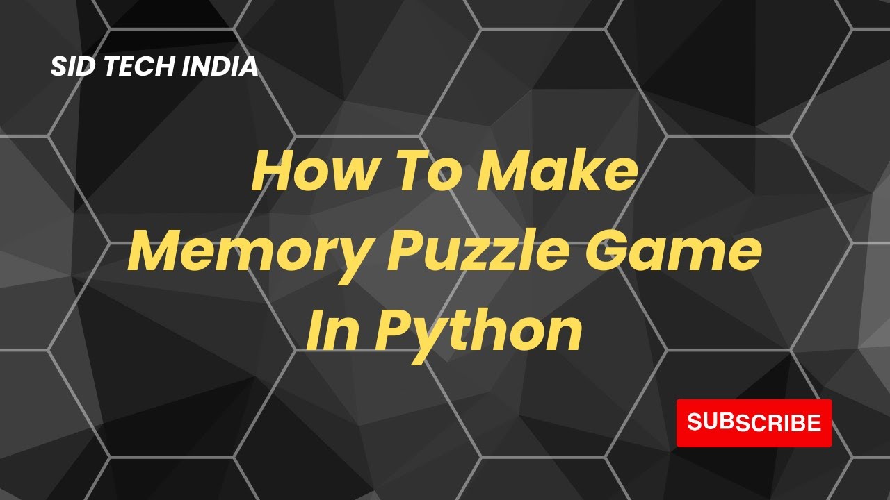 How To Make Memory Puzzle Game In Python Jjd Adventure Youtube