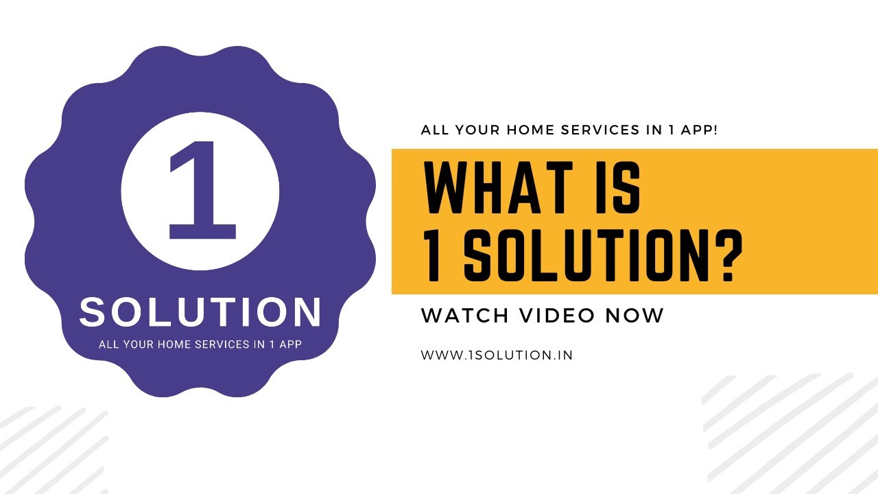 Welcome To 1 Solution Revolutionizing Home Services Youtube