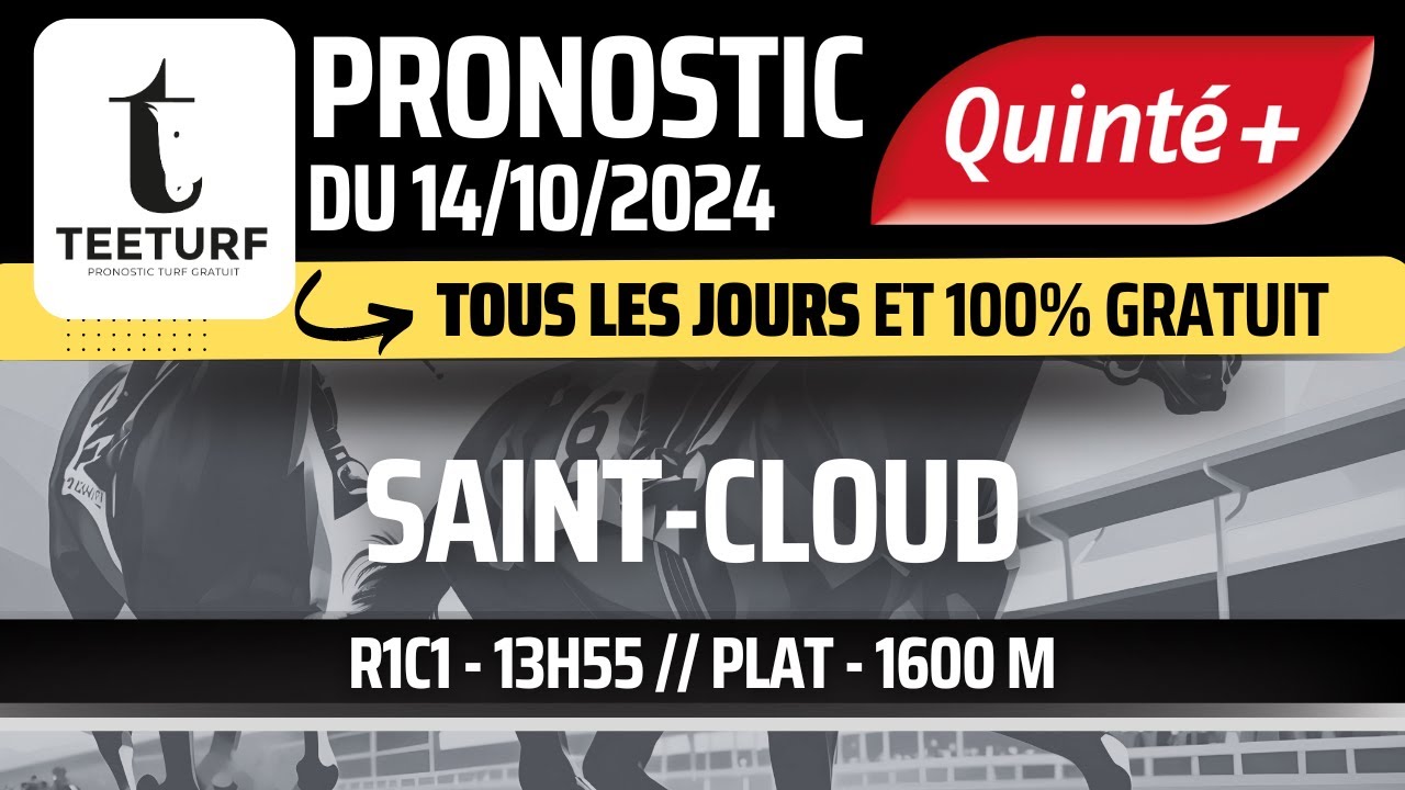 Pronostic Teeturf Pmu Quinté Du Jour Gratuit 14 Octobre 2024 R1c1