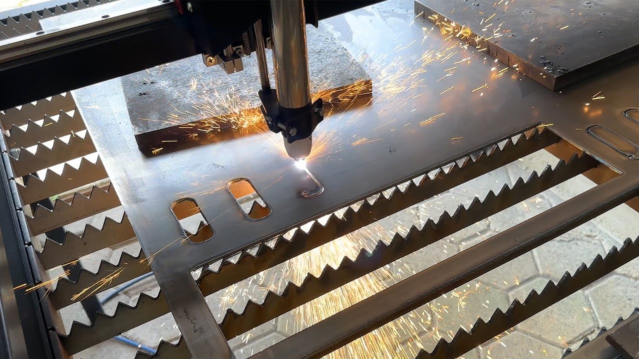 Homemade Cnc Plasma Cutter First Test Youtube