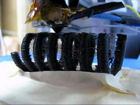 Printing A Compression Spring On A Reprap Repstrap 3d Printer Youtube