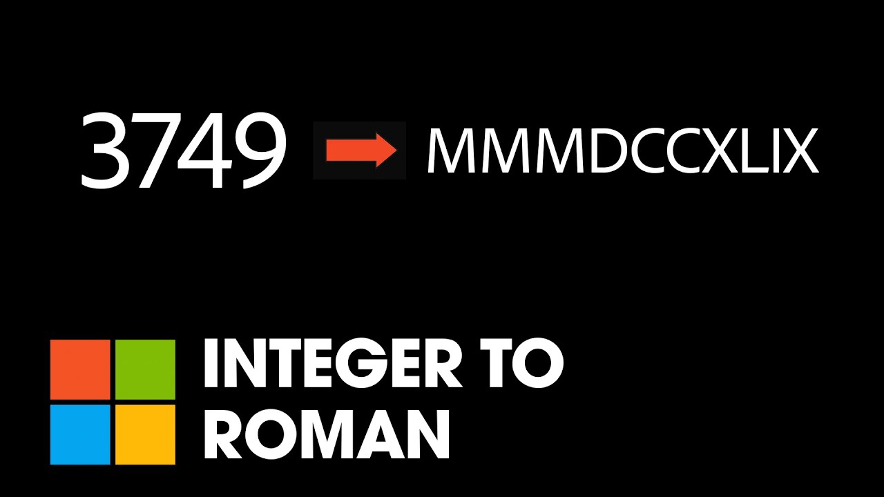 Integer To Roman 12 Leetcode C Youtube