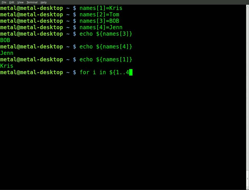 Bash Tutorials Arrays Youtube