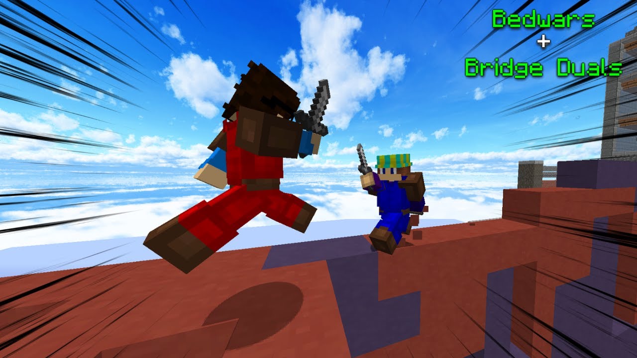 Playing Bridge Duels In Minecraft Youtube