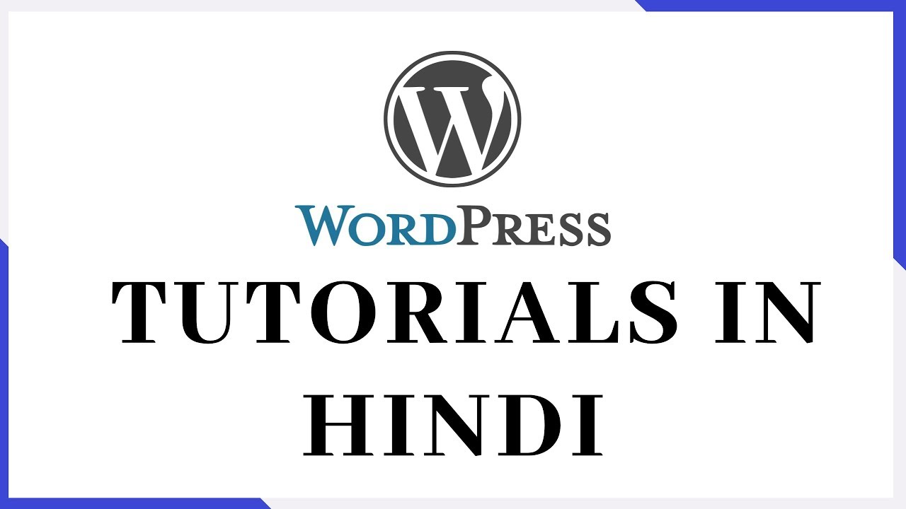 Wordpress Tutorials In Hindi Youtube