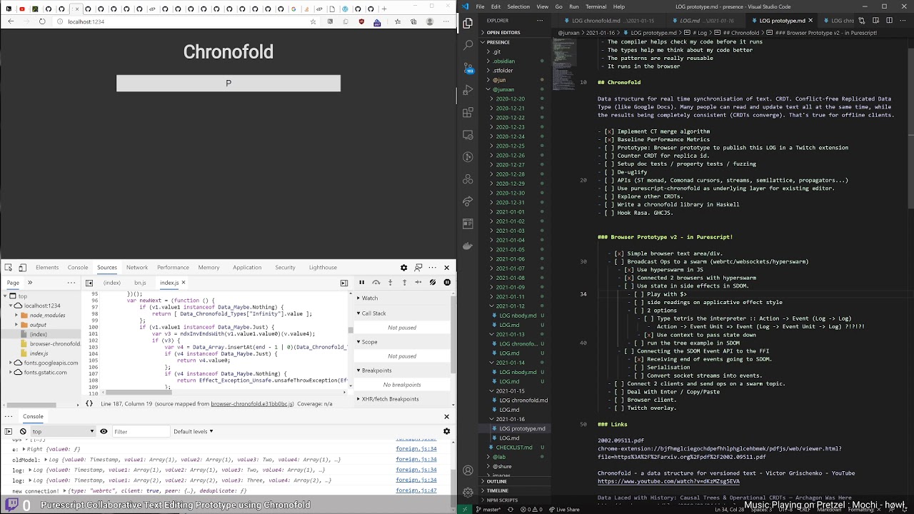 Purescript Collaborative Text Editing Prototype 6b Youtube