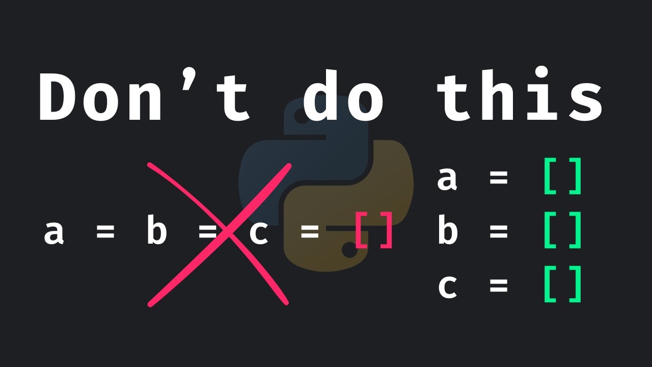 Beginners Often Make This Mistake In Python Youtube