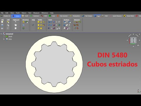 Design De Cubo Estriado Conforme Din 5480 Usando Freecad Youtube