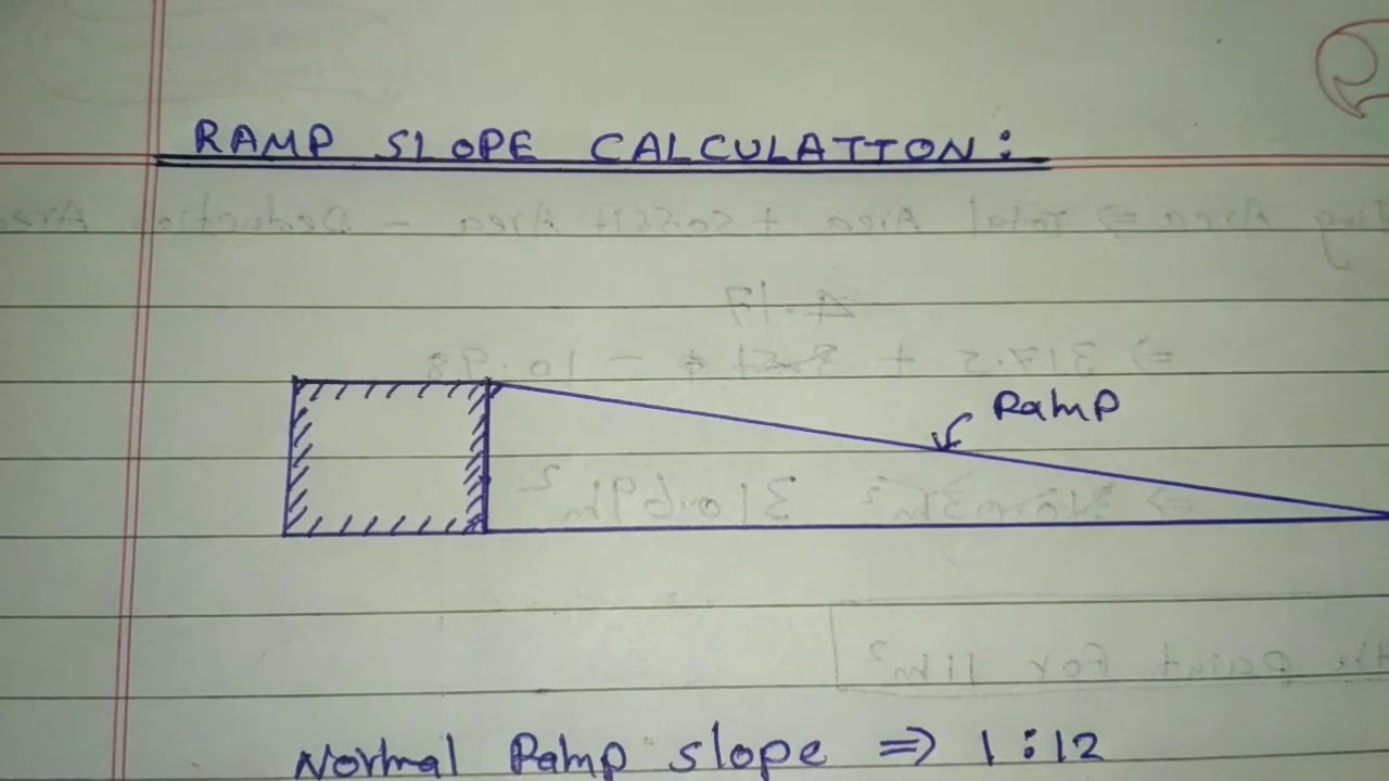 Ramp Slope Calculation Youtube