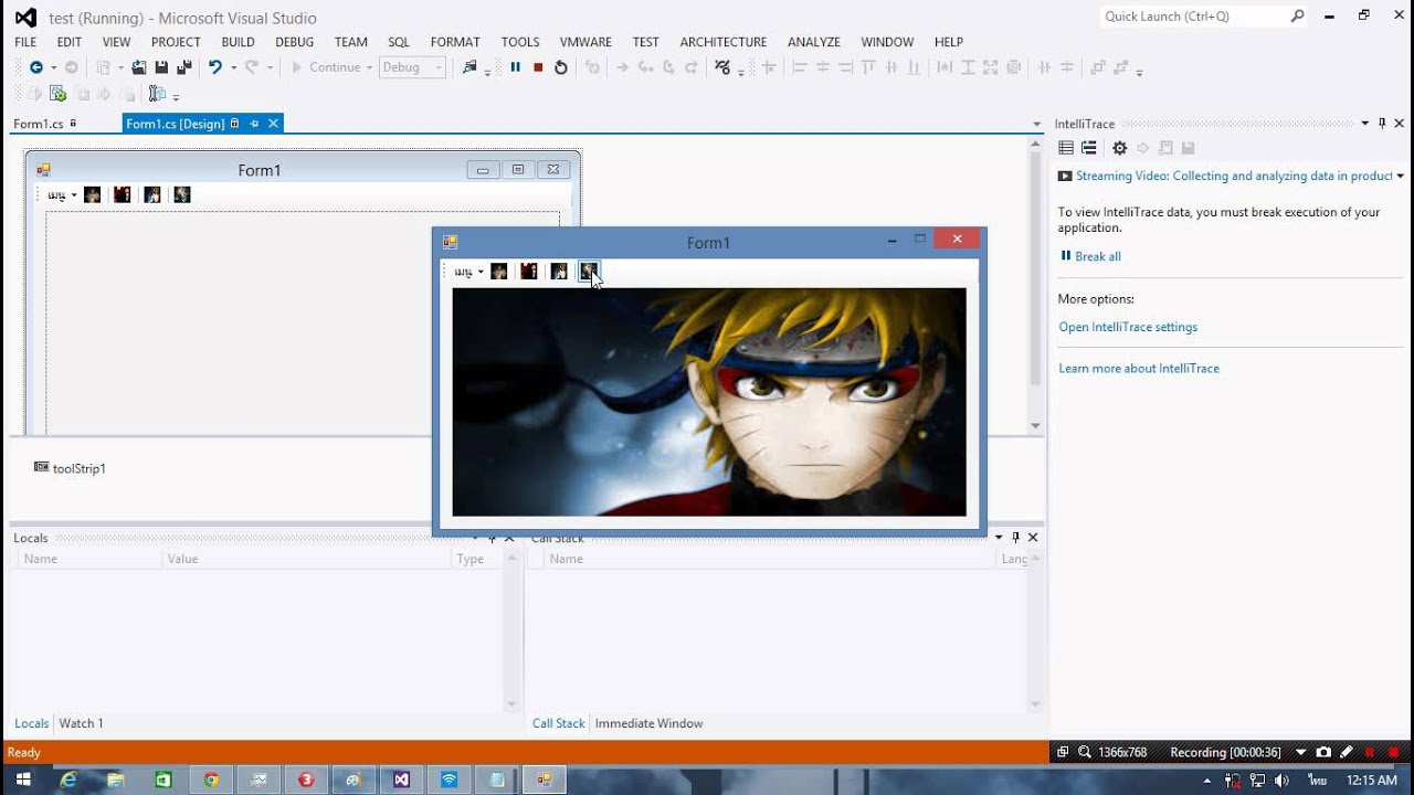 Testing Program Toolstrip C Youtube