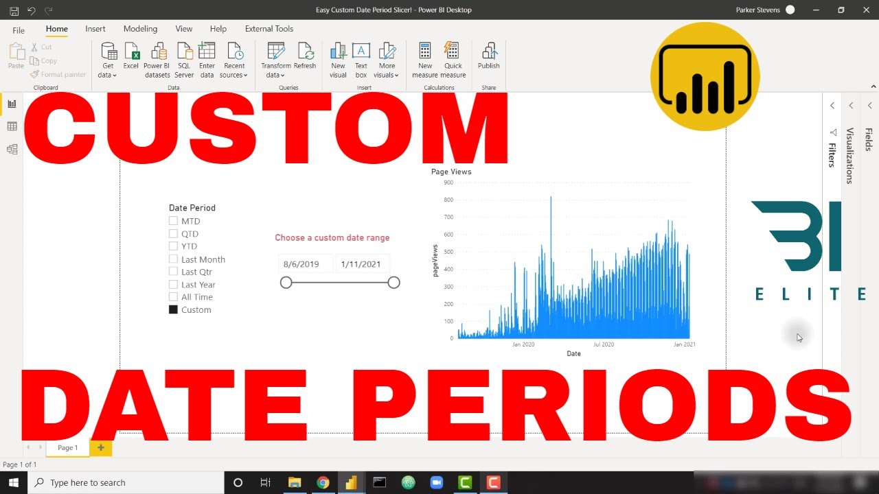 Custom Date Period Selections In Power Bi Youtube