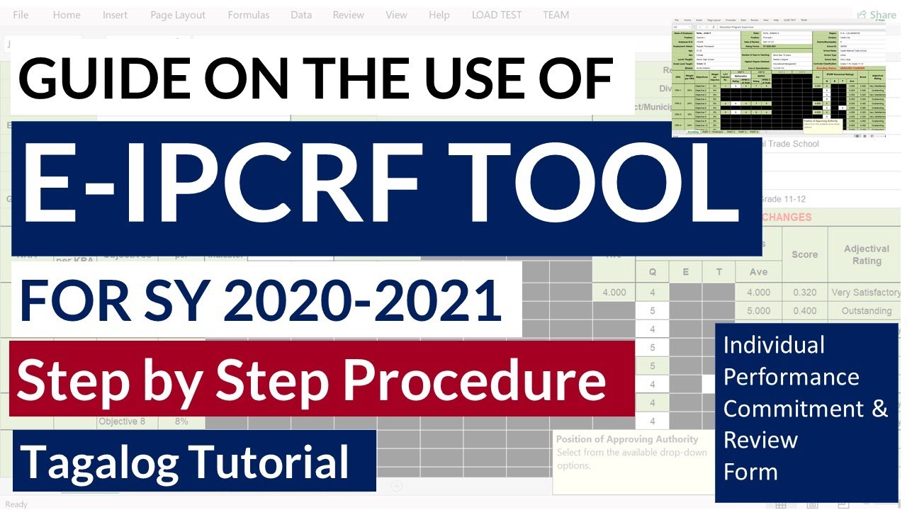 E Ipcrf Tool For Sy 2020 2021 Guide Step By Step Procedure Youtube
