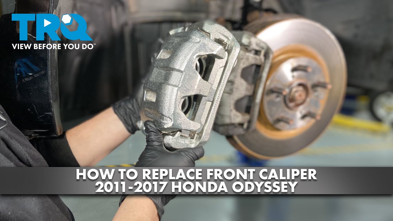 How To Replace Front Caliper 2011 2017 Honda Odyssey Youtube