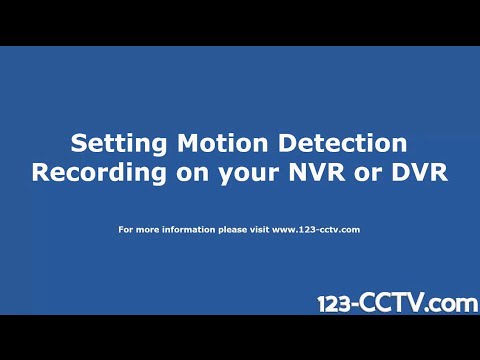 How To Set Motion Detection Recording On Your Dvr Nvr Youtube