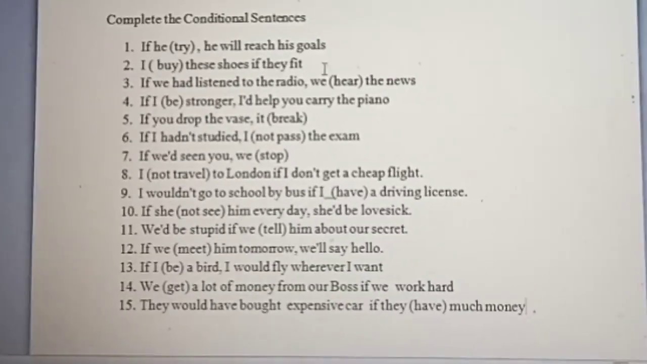 Cara Mengerjakan Soal Conditional Sentence Youtube