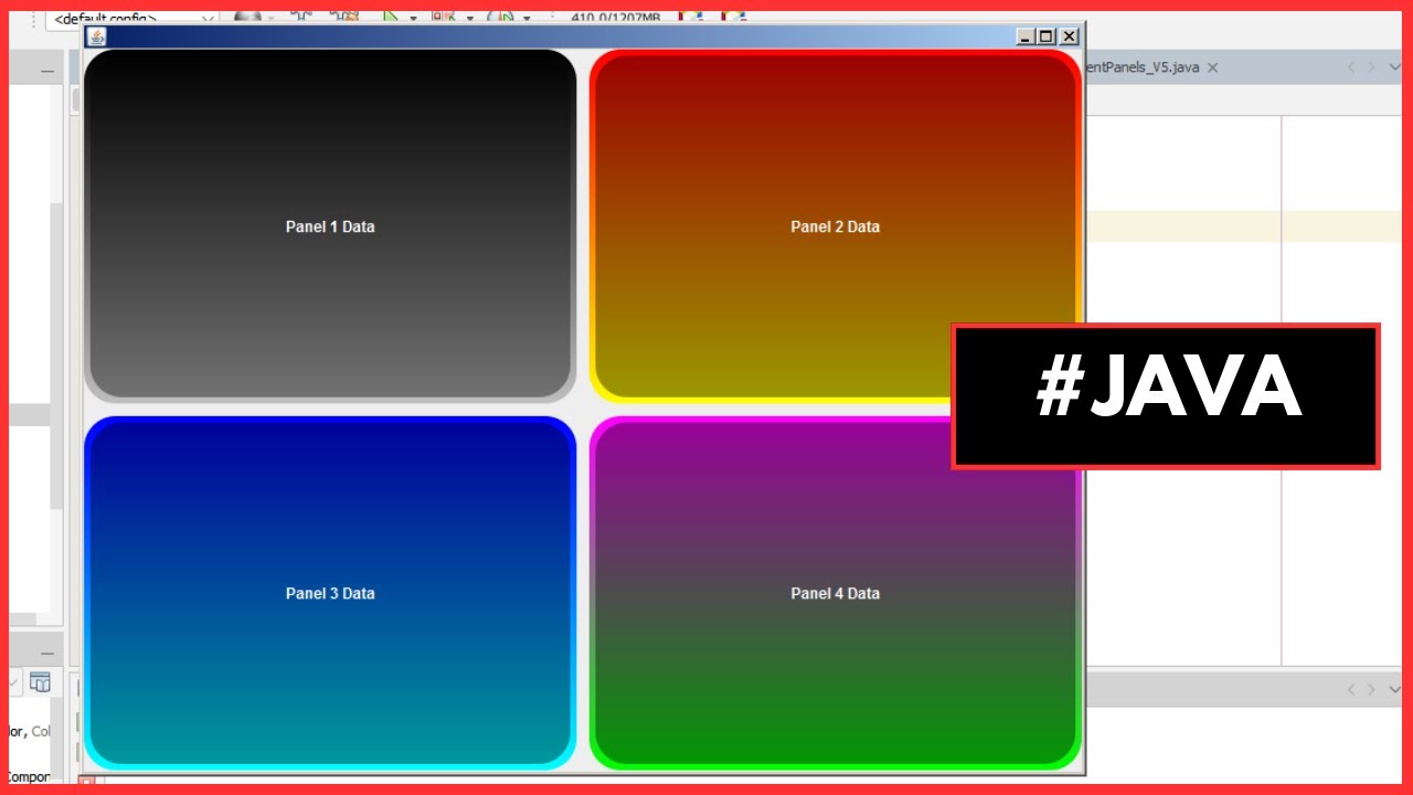 Java How To Create Jpanel With Gradient Background Color And Rounded