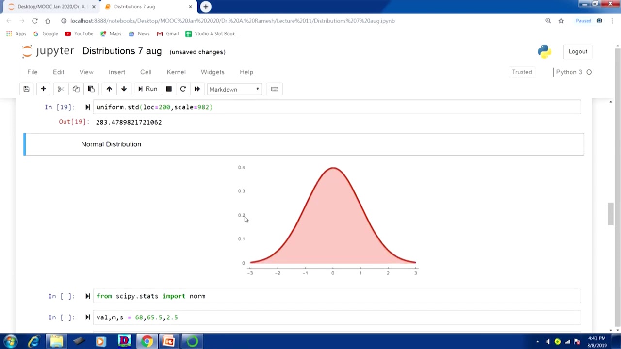 Python Demo For Distributions Youtube