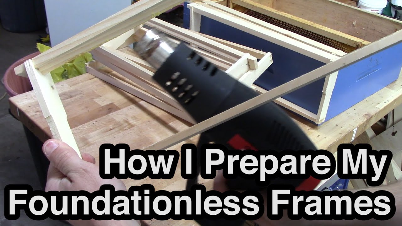 Beekeeping Without Foundation Preparing Frames Youtube