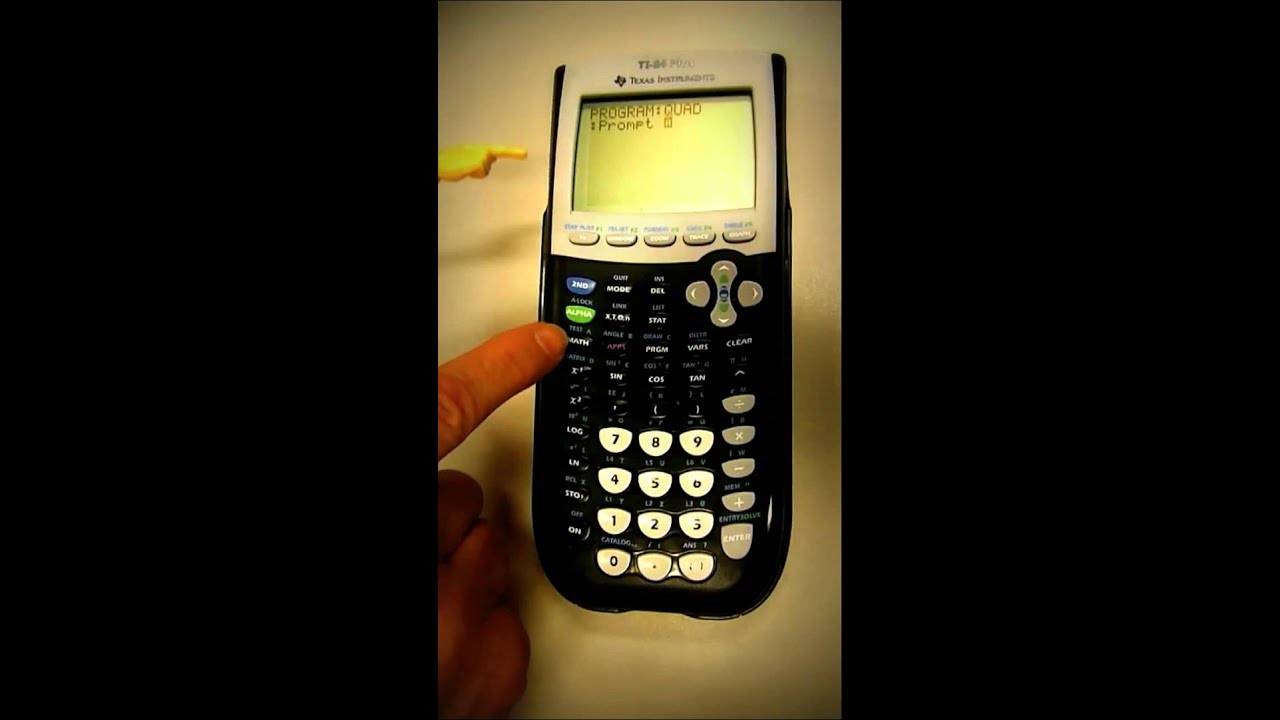 How To Program Your Calculator Quadratic Equation Ti 83 84 Plus Youtube