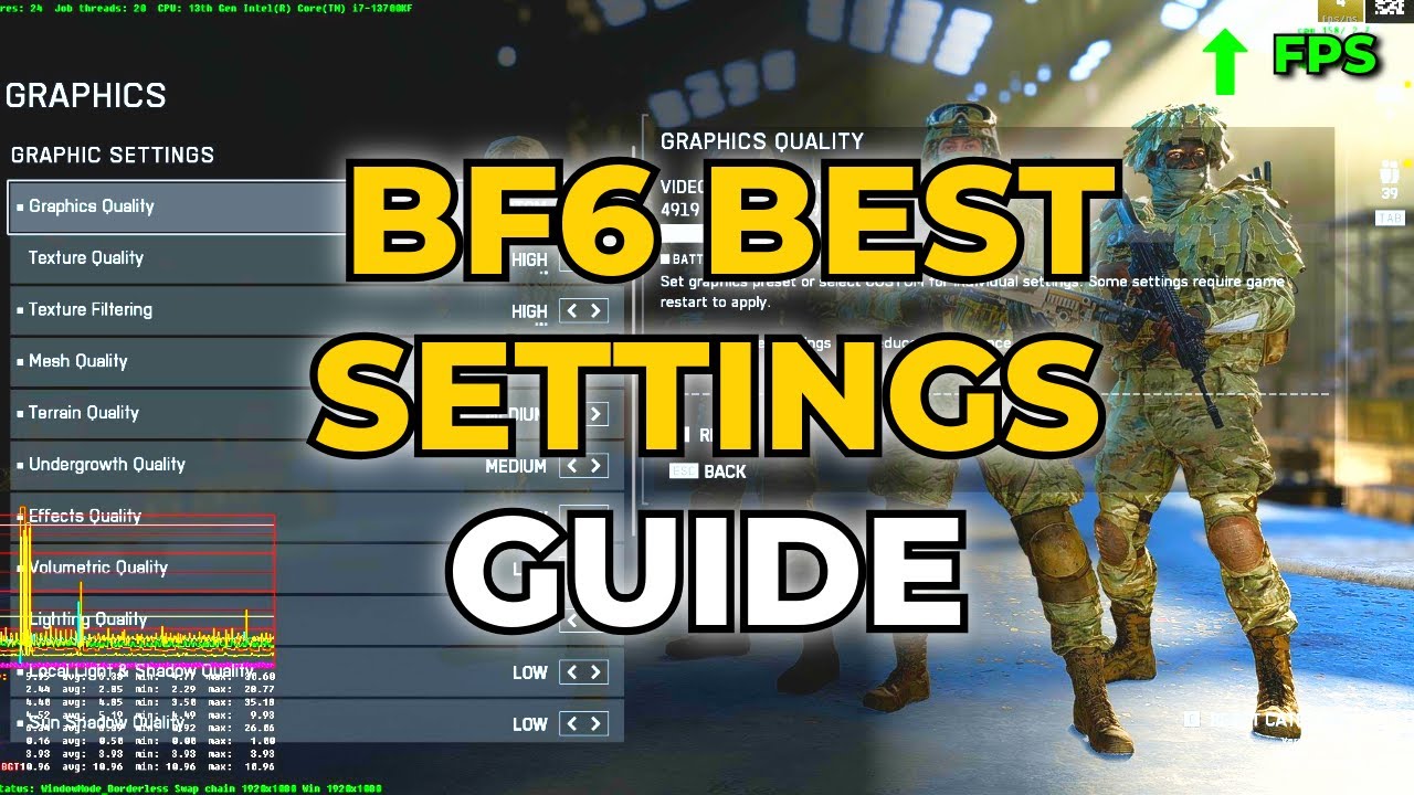 Bf6 Best Settings Guide Max Fps Visuals Battlefield 6 Youtube