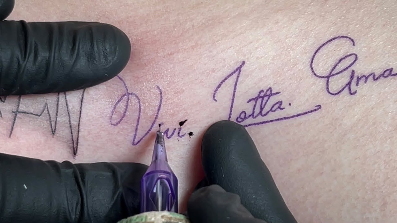 Script Tattoo Real Time Youtube