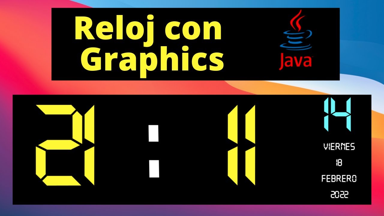 Reloj Con Graphics En Java Youtube