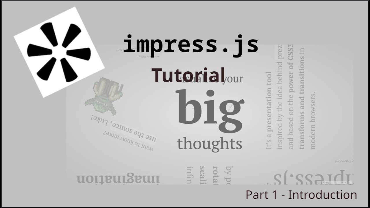 Impress Js Tutorial Part 1 The Basics Youtube