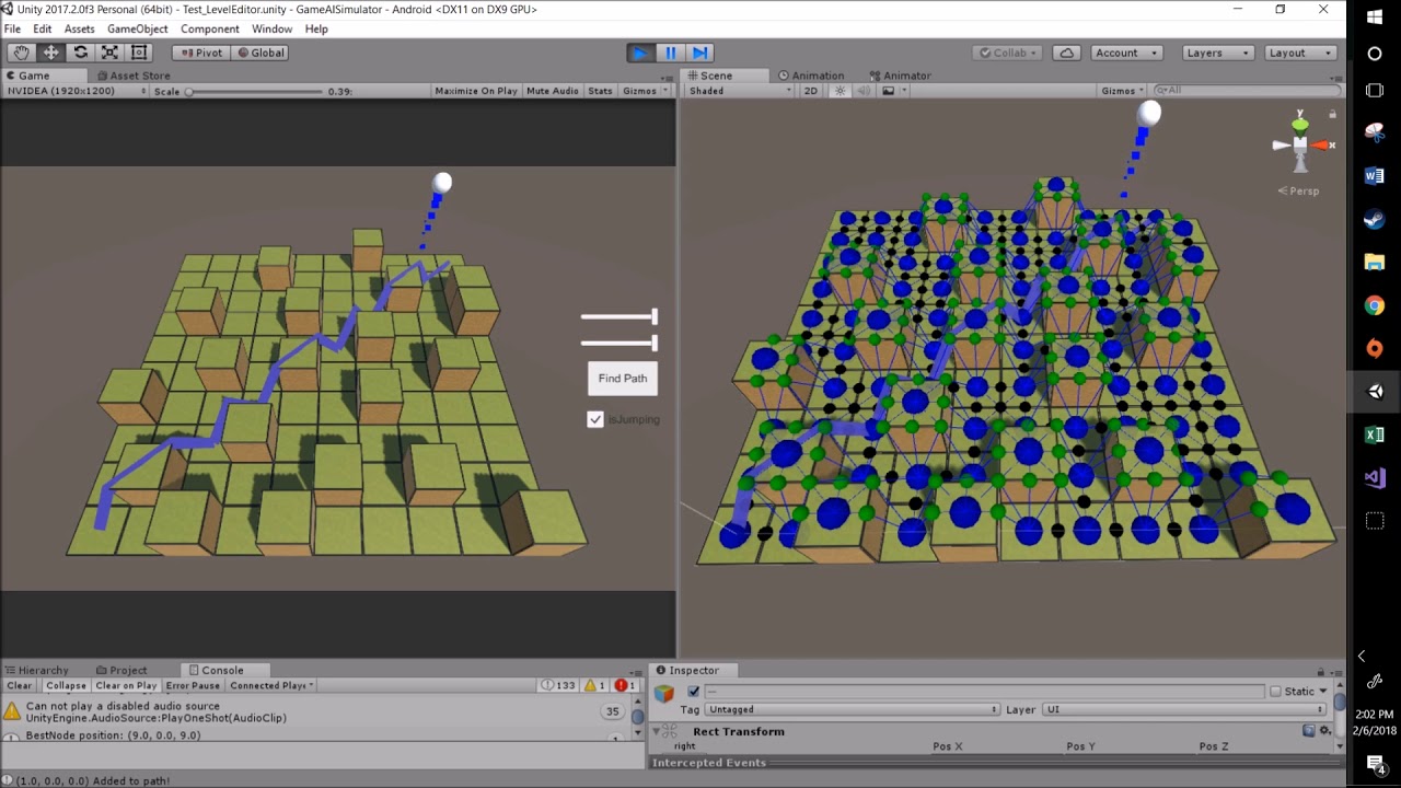 Game Ai Simulator Pathfinding Prototype Youtube