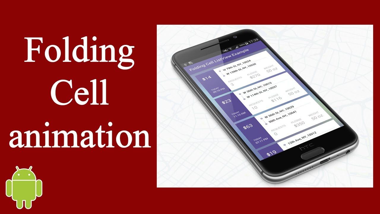 Expand Collapse View Using Folding Cell Animation In Android Android