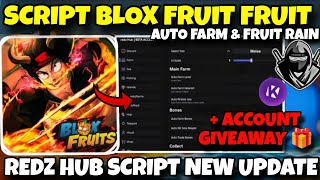 New Redz Hub Script Blox Fruit Mobile Update Auto Farm Fruit Rain ...