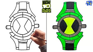 Ben 10 Alien Force Omnitrix Drawing How To Draw Ben 10 Alien Force