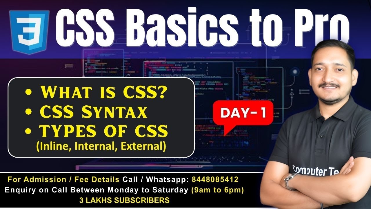 1 Css Class Day 1 What Is Css Css Syntax Types Of Css Inline
