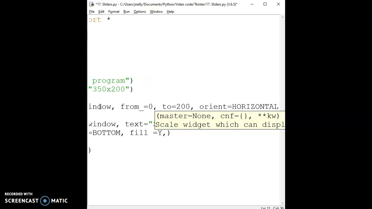 18 Tkinter Scales Sliders Youtube
