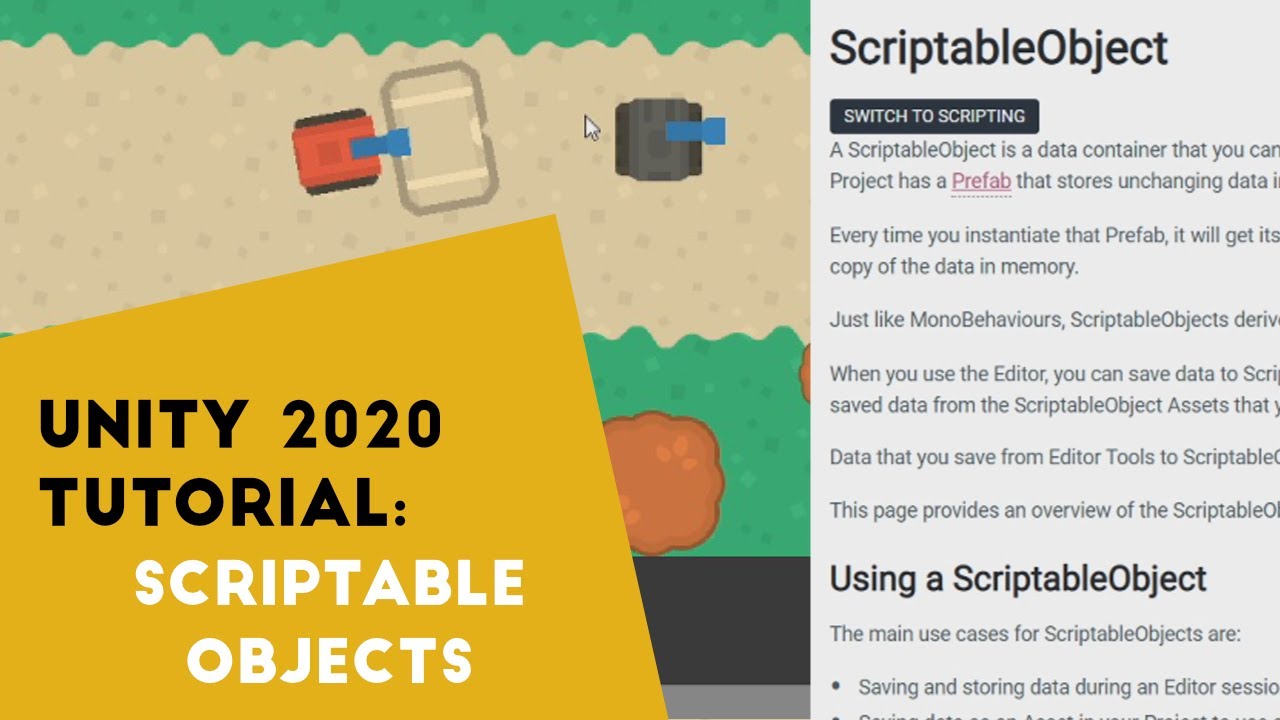 Using Scriptable Objects Unity 2d Tank Game Tutorial P7 Youtube