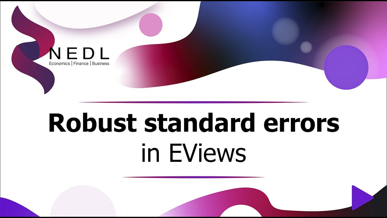 Robust Standard Errors In Eviews Youtube
