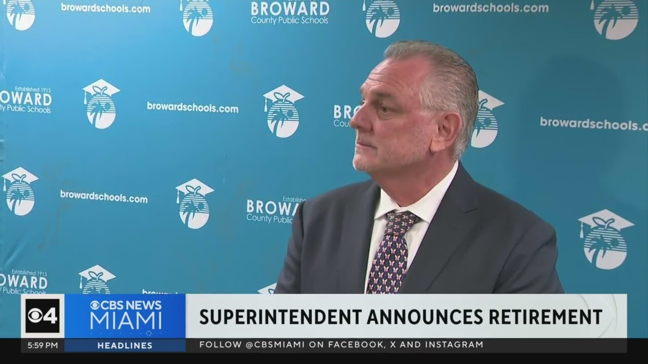 Broward Superintendent Dr Peter Licata Announces Retirement Youtube