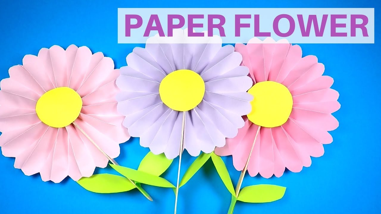 How To Make A Paper Flower Mothers Day Craft Idea Youtube