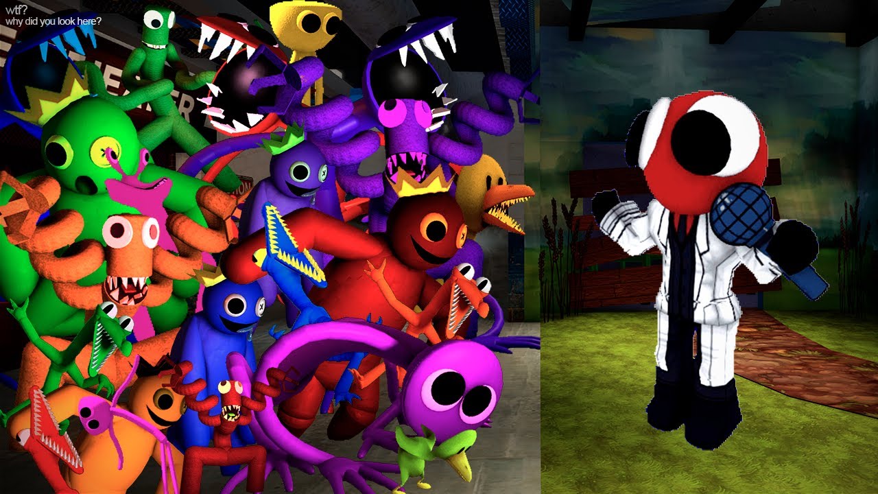 Fnf Red Swaps Boyfriend But Vs Rainbow Friends All Phases Friday