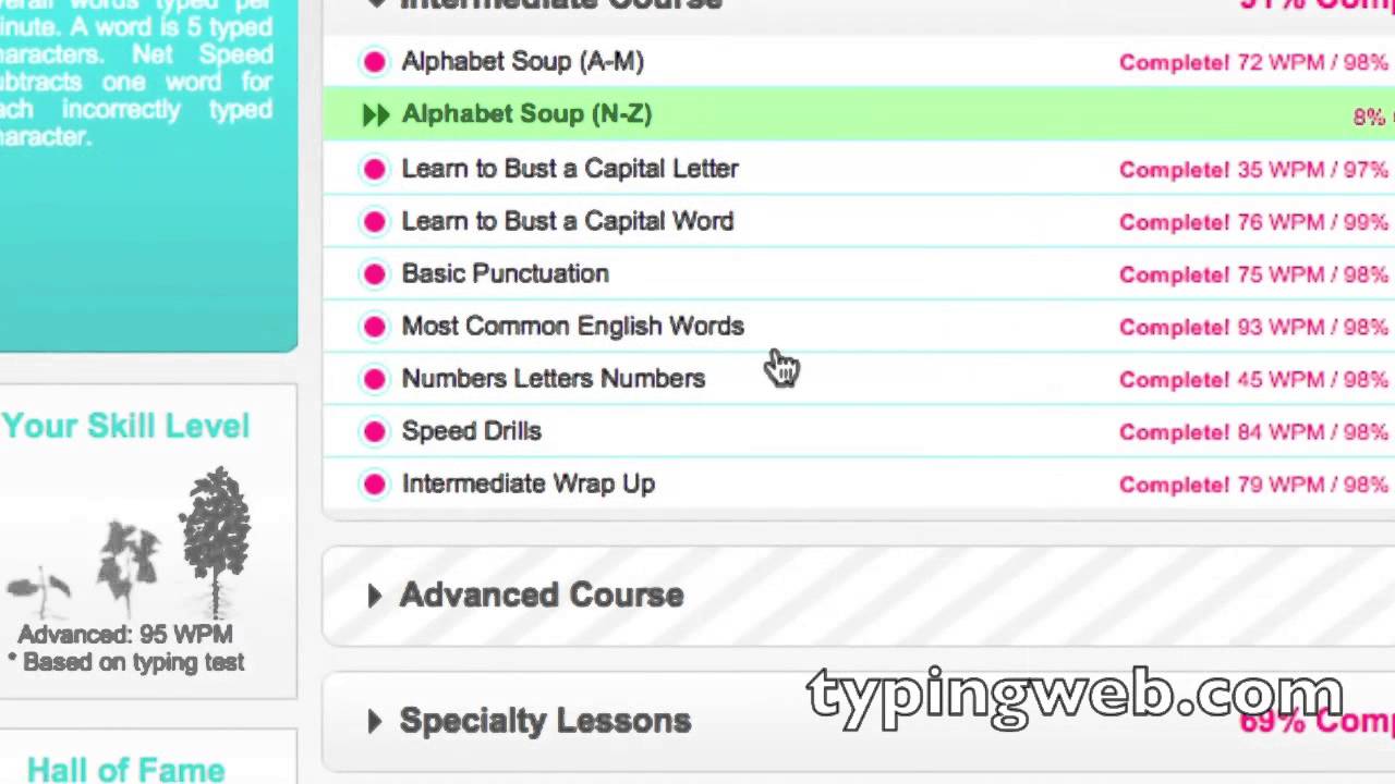 Free Typing Course Typingweb Youtube